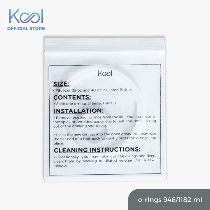 Kool Silicone O-Rings - Fit Kool 32oz/946ml, 40oz/1182ml Spout Lid ...