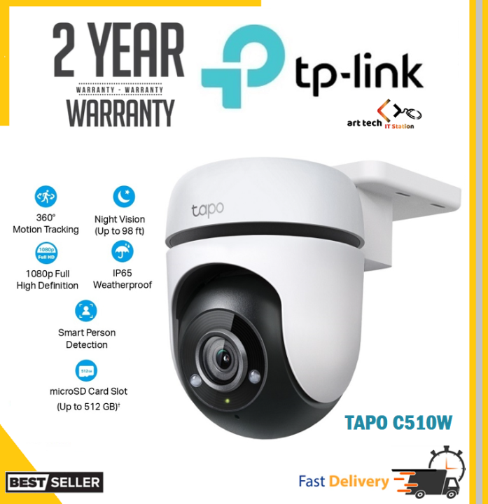 TP-Link Tapo C510W 2K CCTV Pan Tilt AI Outdoor Home WiFi Network ...