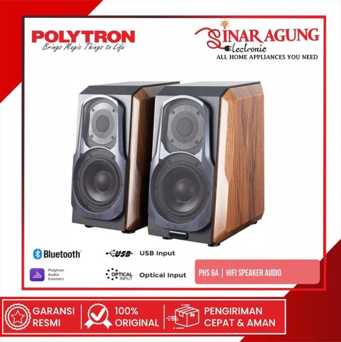 POLYTRON HiFi SPEAKER BLUETOOTH AUDIVO PHS 6A 100% ORI | Lazada Indonesia