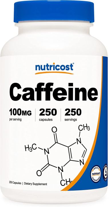 Nutricost Caffeine Pills 100 mg, 250 Capsules | Lazada PH