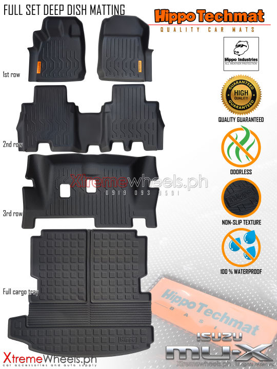 Isuzu MUX 2022 to 2024 Thick Hippo Techmat V2 Deep Dish Floor Matting ...