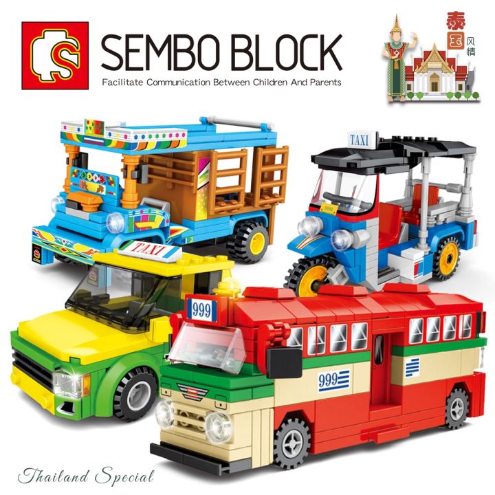 Sembo Thailand Vehicle Transportation Series Block Street View Building ...