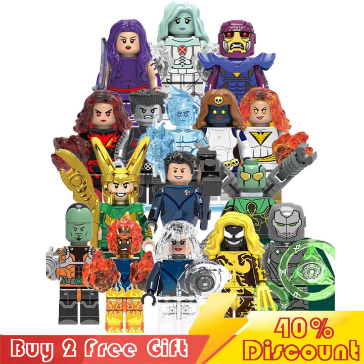 Superhero Character Building Block Toy Fantastic Four X Men Movie Mini ...