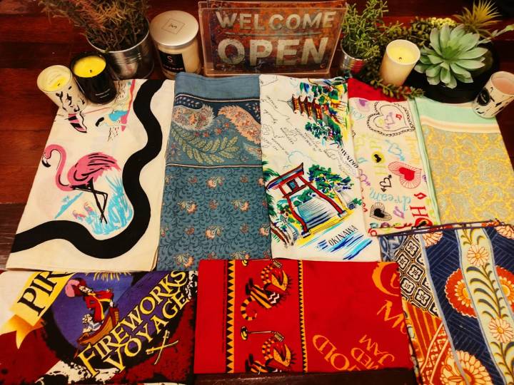 ผ้าเช็ดหน้า ผ้าพันคอญี่ปุ่น มือสองสภาพดีมาก พร้อมส่ง | Lazada.co.th