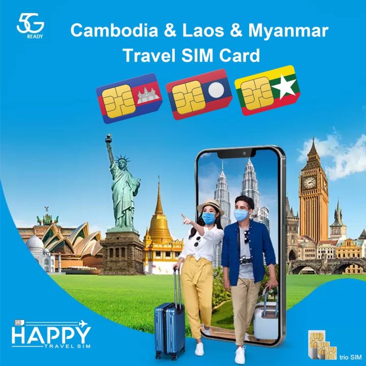 ลาว,กัมพูชา,พม่า ซิม Laos, Cambodia, Travel Sim Card | Lazada.co.th