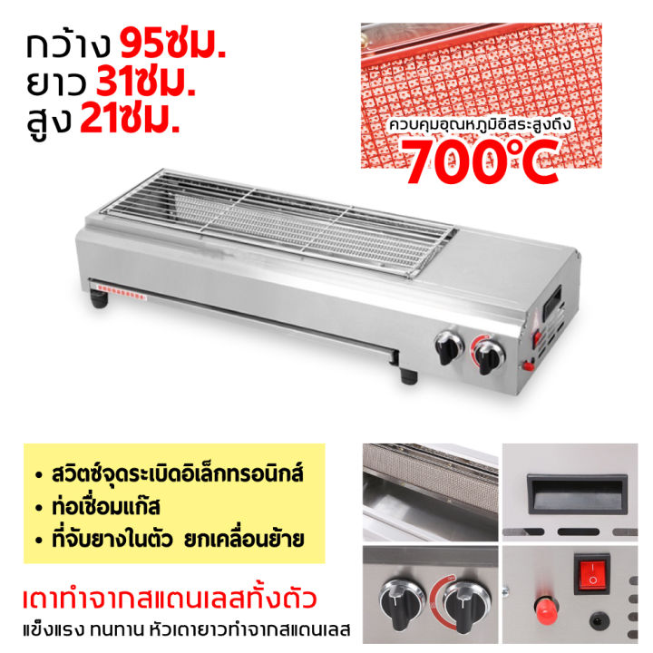 เตาย่างแก๊ส เตาย่างใช้แก๊ส เตาปิ้งย่างไร้ควัน 2 เตาย่างอินฟาเรด เตาย่าง ...