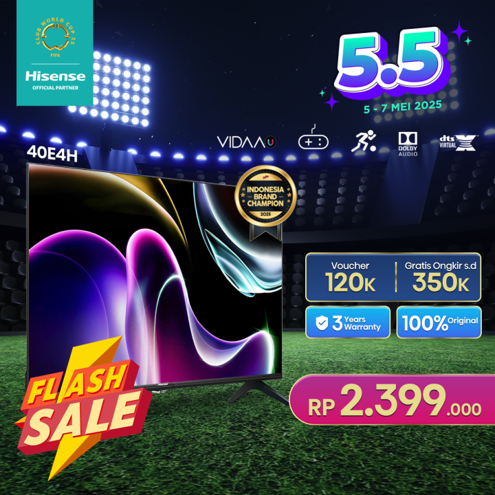 Hisense 40 inch - 40E4H Vidaa U5 system - Smart TV FHD - Bezelless ...