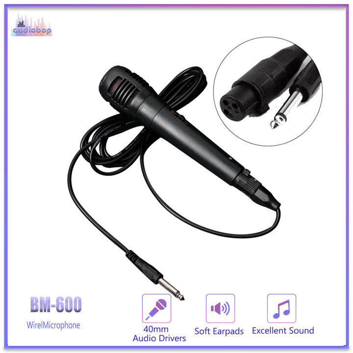 Wired Dynamic Audio Vocal Microphone Mic Black Professional | Lazada PH