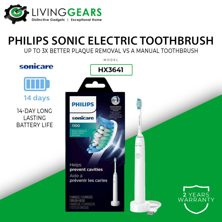 Philips HX3641 Sonicare 1100 Series Sonic Electric Toothbrush (HX3641/41) | Lazada