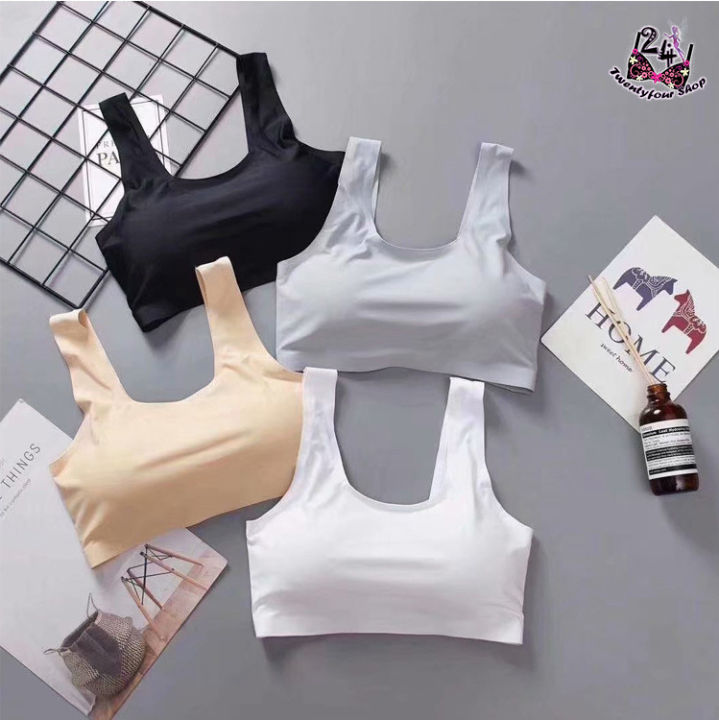 Sb-200 [24Shop] สปอร์ตบราไร้ขอบ ตะขอหลัง ชุดชั้นใน บราแฟชั่น สปอร์ตบรา 👙 | Lazada.co.th