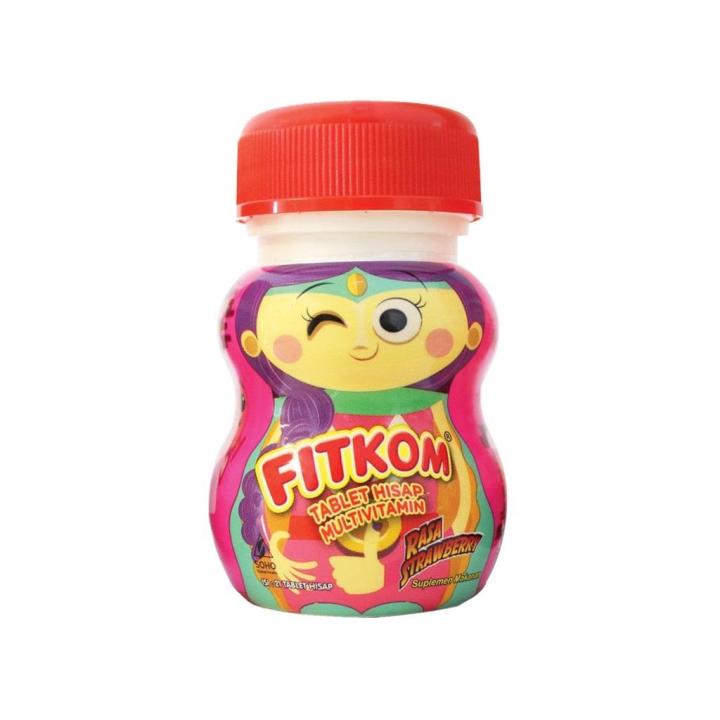 Fitkom Tablet Hisap Multivitamin Rasa Strawberry | Lazada Indonesia