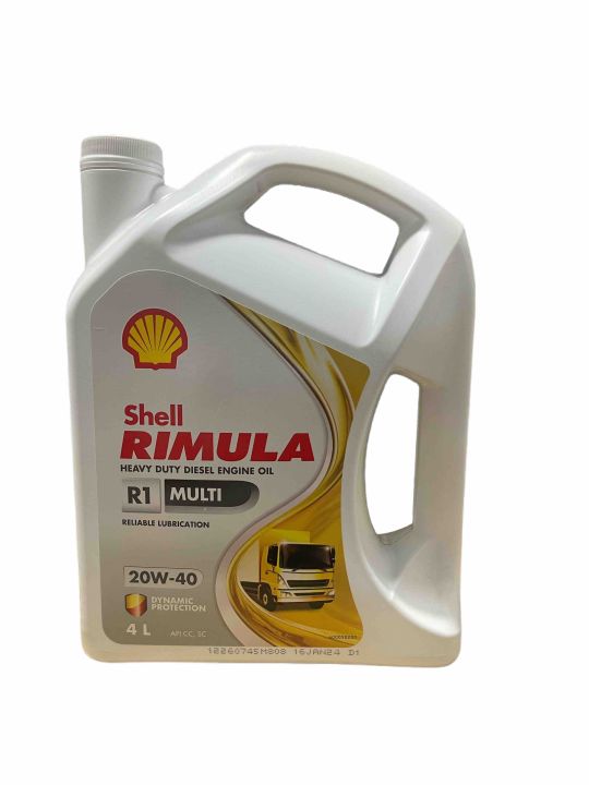 Shell Rimula R1 MULTI Diesel Engine Oil 20W-40 (4 Liter/1 Gallon ...