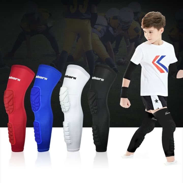 Professional Kids Children Teenagers Sport Knee pads Long Crashproof ...