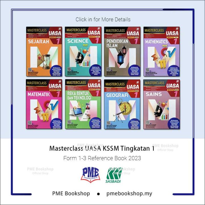 【pme Bookshop】 2023 Sasbadi Masterclass Uasa Kssm Tingkatan 1 2 3