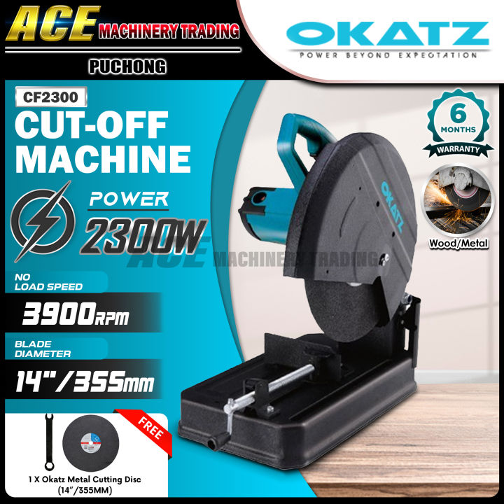 [ OKATZ ] 14" INCH / 2300W Cut-Off Machine | Metal Chop Saw Cutter ...