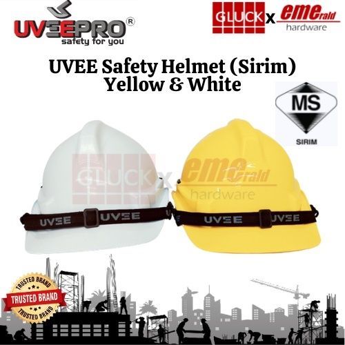 UVEE Industrial Safety Helmet (Sirim Certified) Yellow & White | Lazada