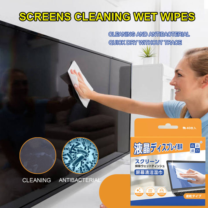 YOHI Big Screen Cleaner Wet Wipes for Laptop Computer Screen TV LCD LED ...