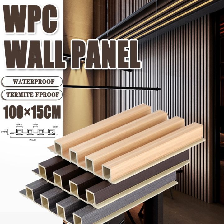 【Waterproof WPC Fluted Wall Panel】 PVC Grille Design | Eco TV Background | Easy Installation ...