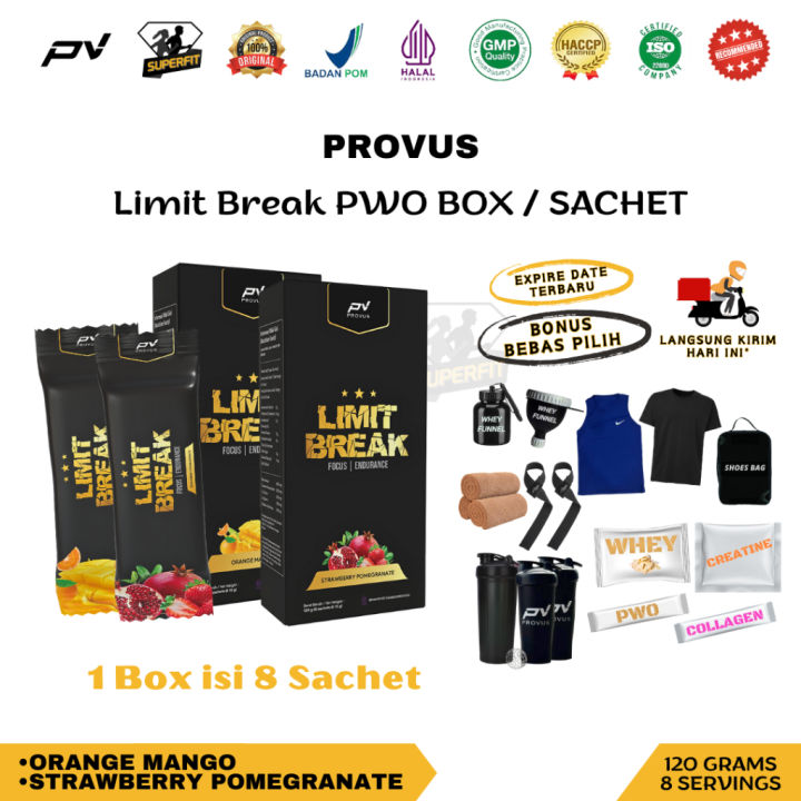 Provus LIMIT BREAK PWO Per Saset 1 Box isi 8 Sachet 8 Servings PV ...