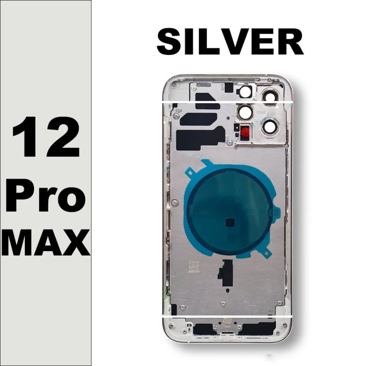 Full Housing For iPhone 12 Pro Max Back Glass Battery Cover Middle ...