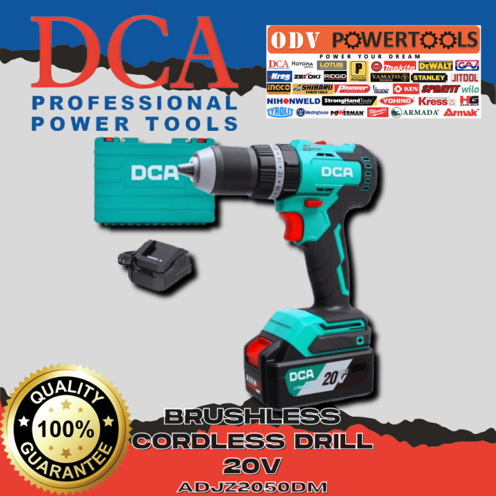 DCA 20V Cordless Brushless Driver Drill ADJZ2050DM ~ ODV POWERTOOLS ...