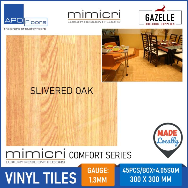 Apo Floor Vinyl Tiles Mimicri Wood, Carpet, and Stone Series 1.3mm ...