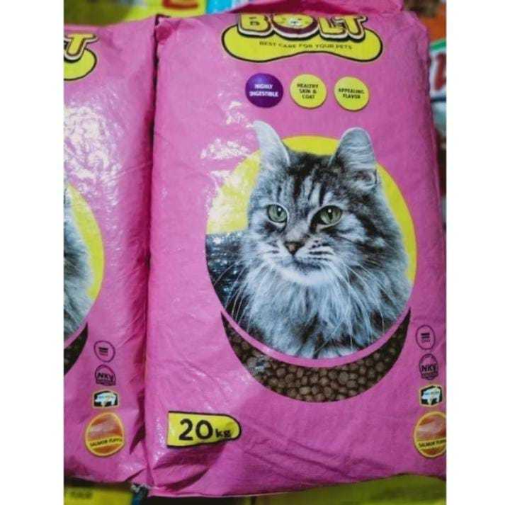 Bolt Cat Salmon 20kg Freshpack Bolt Salmon Makanan Kucing Kering ...