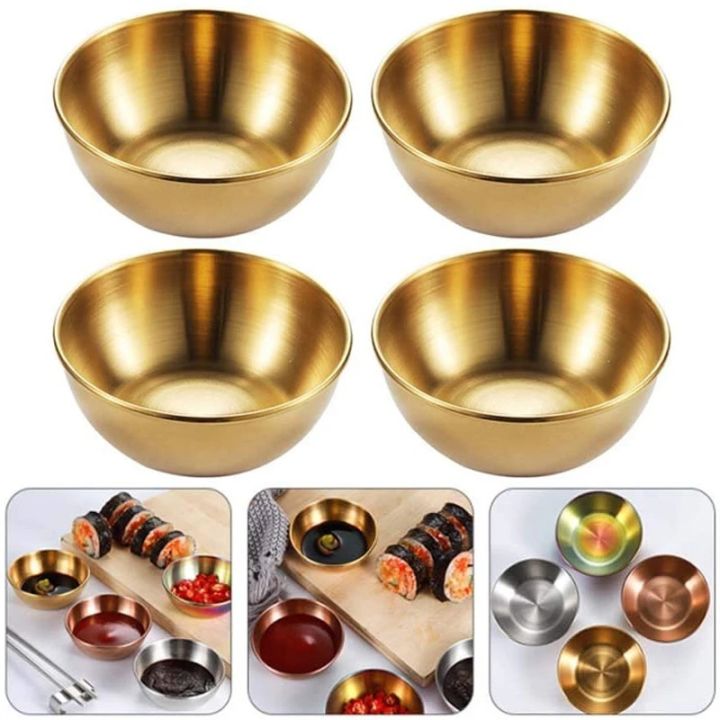 Stainless Steel Snack Dipping Sauce DishSauce Dish Appetizer Serving ...