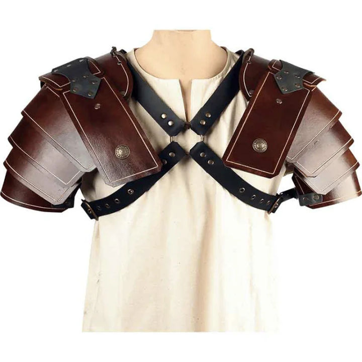 Ancient Roman Legion Warrior Shoulder Armor Medieval Knight Cosplay Costume Greek Gladiator PU ...