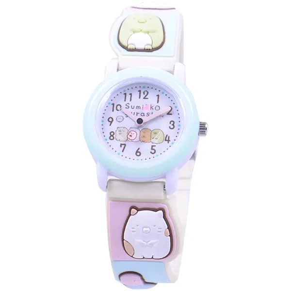 J-AXIS Men's SX-V07-SG (Sumikkogurashi Blue Sun Flame) Round Watch Pink ...