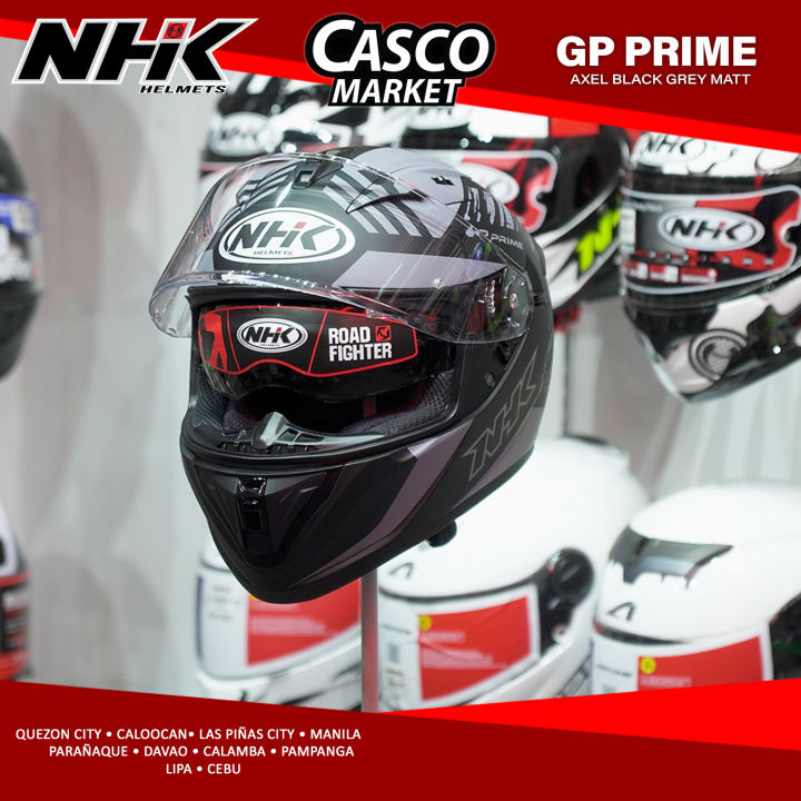 NHK GP PRIME AXEL FULL FACE DUAL VISOR MOTORCYCLE HELMET | Lazada PH