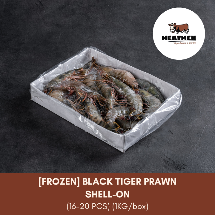 [FROZEN] BLACK TIGER PRAWN SHELL-ON (16 - 20 PCS) (1kg) | Lazada Singapore
