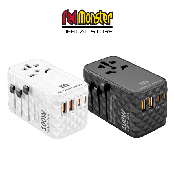 Red Monster WORLD PLUG ULTRA - PD 100W Universal Travel Adapter ...