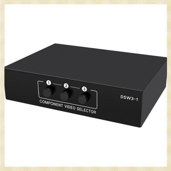 (DQMY) 3 Channel 5 RGB Component Selector AV Switcher 3 in 1 Output ...