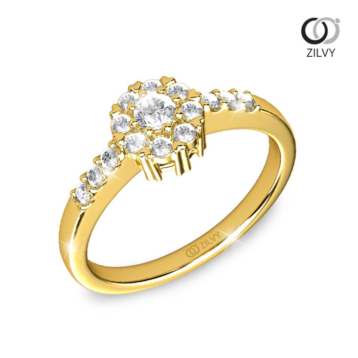 Zilvy - แหวนหญิงเพชรน้ำร้อย 0.24 กะรัต (GR968) | Lazada.co.th