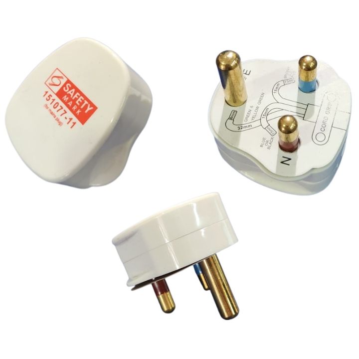 15A Round 3 Pin Plug | Lazada Singapore