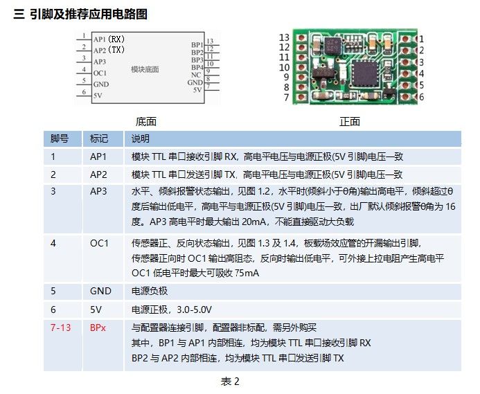 Tilt Angle Sensor Tilt Switch Level Detection 3-axis Tilt Angle Tilt ...
