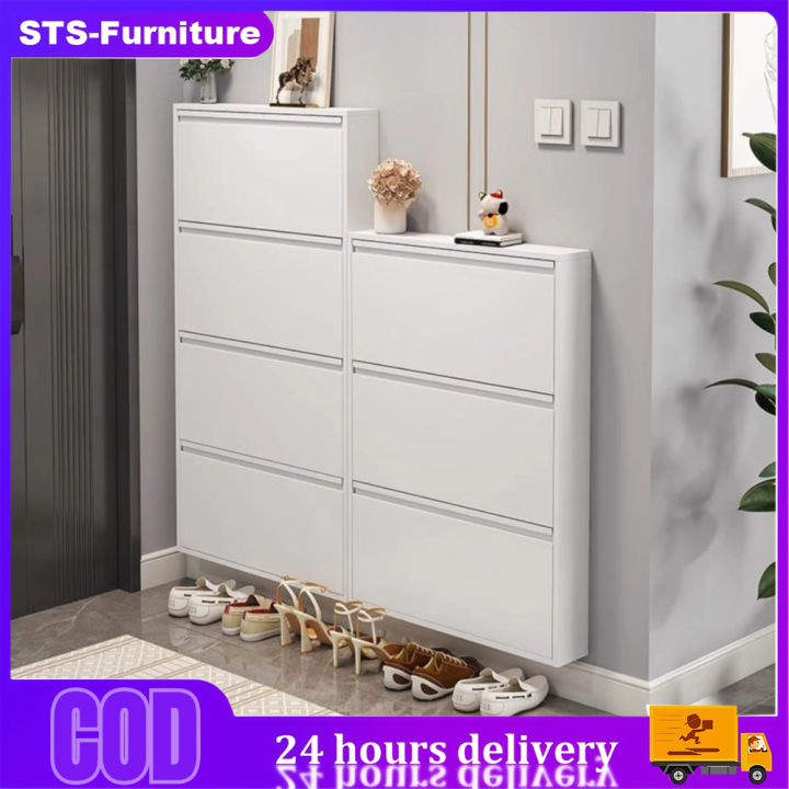 Steel turntable shoe cabinet simple household shoe cabinet hanging on ...