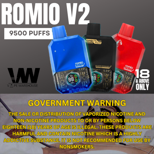 Romio V2 9500 Disposable Pods with free lanyard | Lazada PH