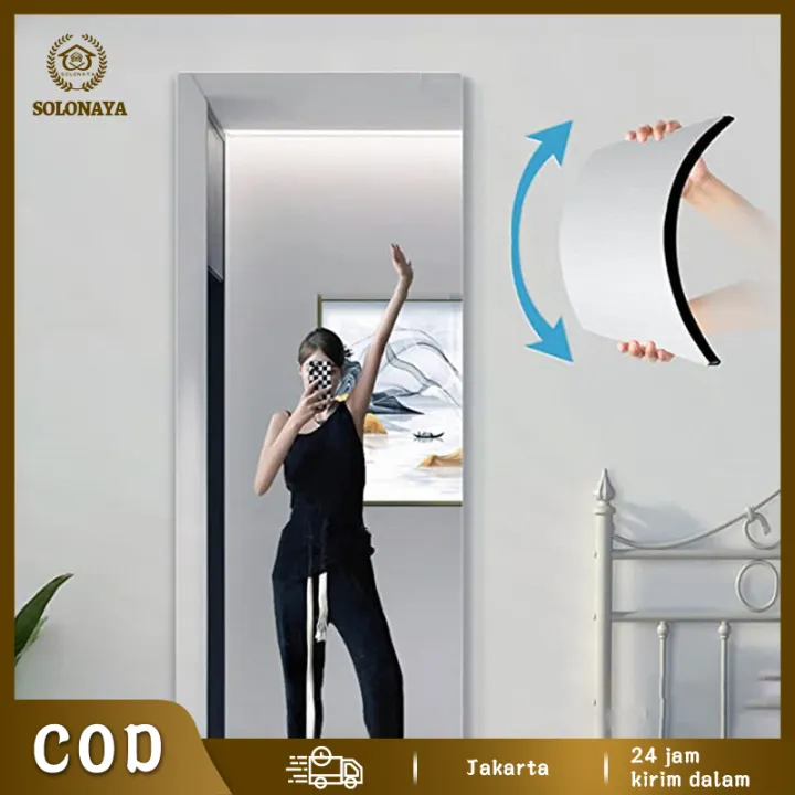 50X200CM Mirror Stiker Dinding /Sticker Tempel / Cermin Tempel / Model ...