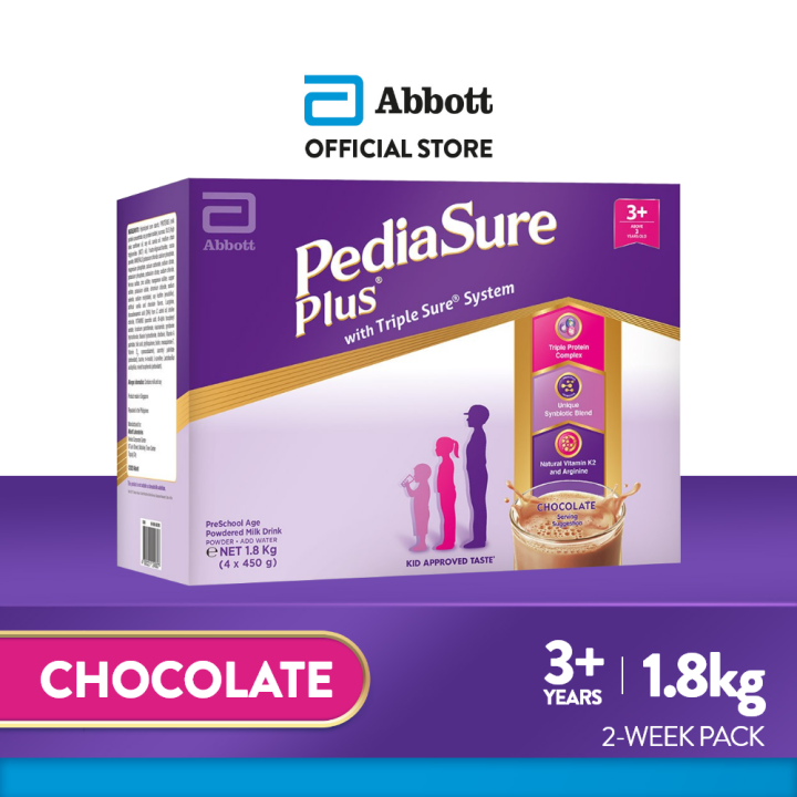 Pediasure Plus 3+ Chocolate 1.8kg for Kids Above 3 Years Old Powdered ...