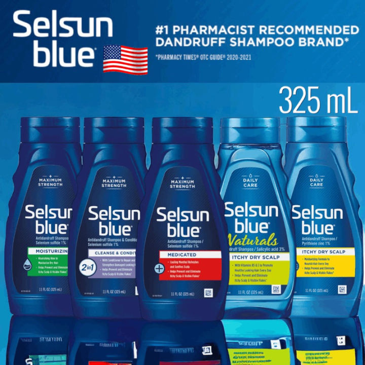 🇺🇸 แชมพูขจัดรังแค Selsun Blue Medicated Max Strength Dandruff Shampoo ...
