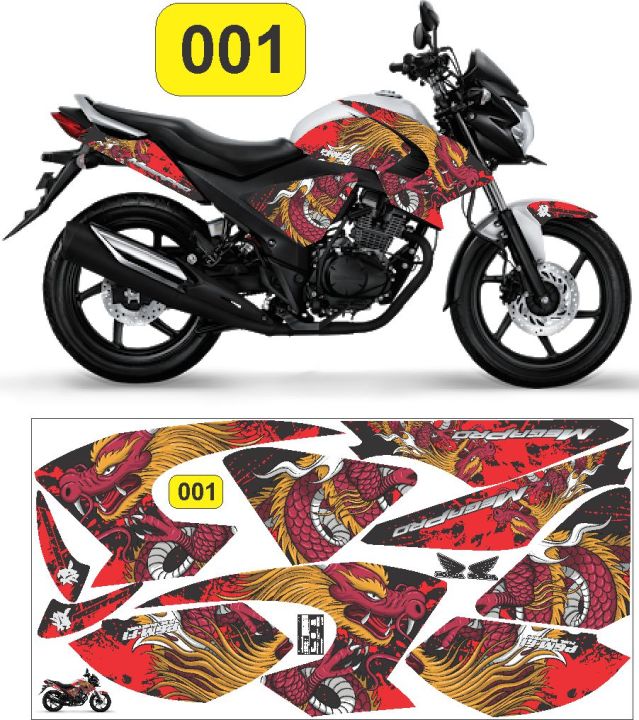 Sticker decal striping honda Megapro FI Variasi Semifullbody Mega Pro ...