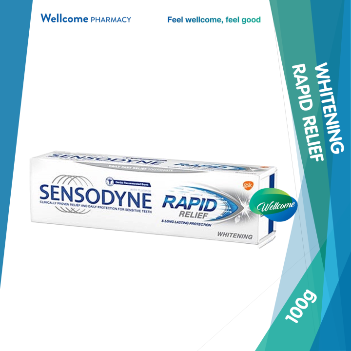 Sensodyne Rapid Relief Whitening Toothpaste - 100g | Lazada