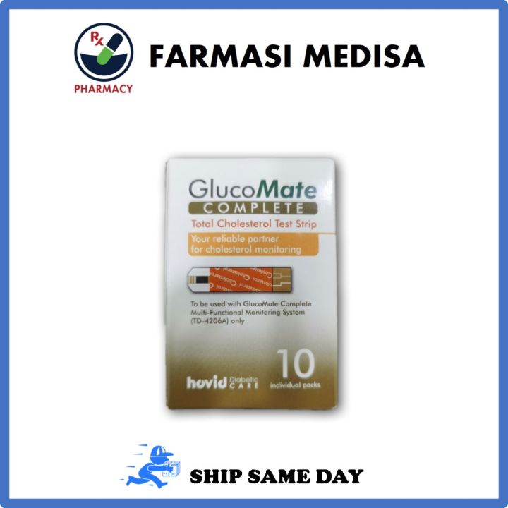 Glucomate Complete Total Cholesterol Test Strip 10s Kolesterol | Lazada