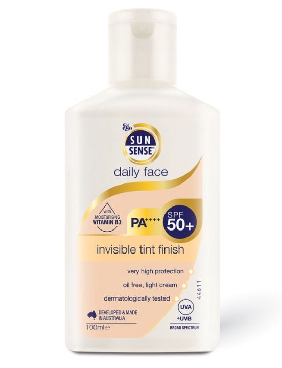 Ego SunSense Daily Face Sunscreen Invisible Tint Finish 100ml SPF 50 ...
