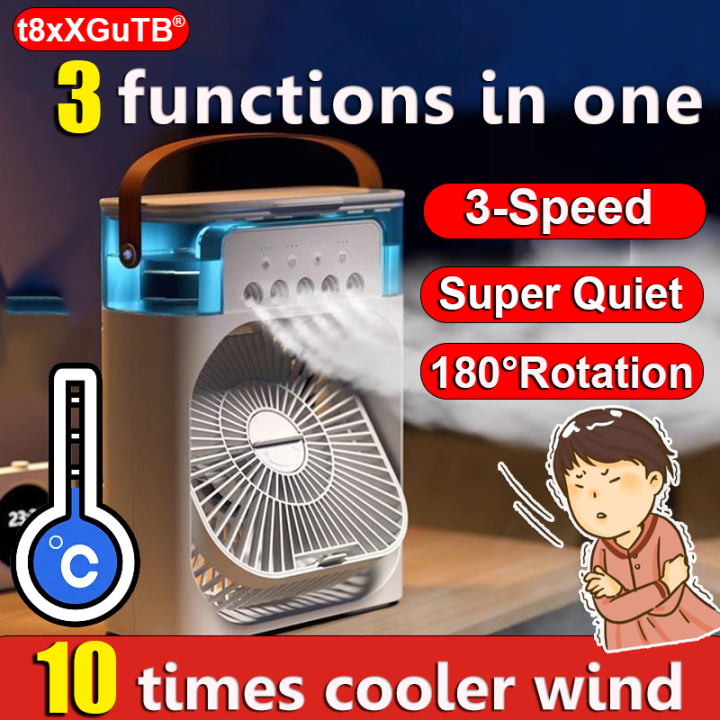 【10 times cooler wind】Mist Cooler fan Humidifier Fans 600ml 3-Speed ...