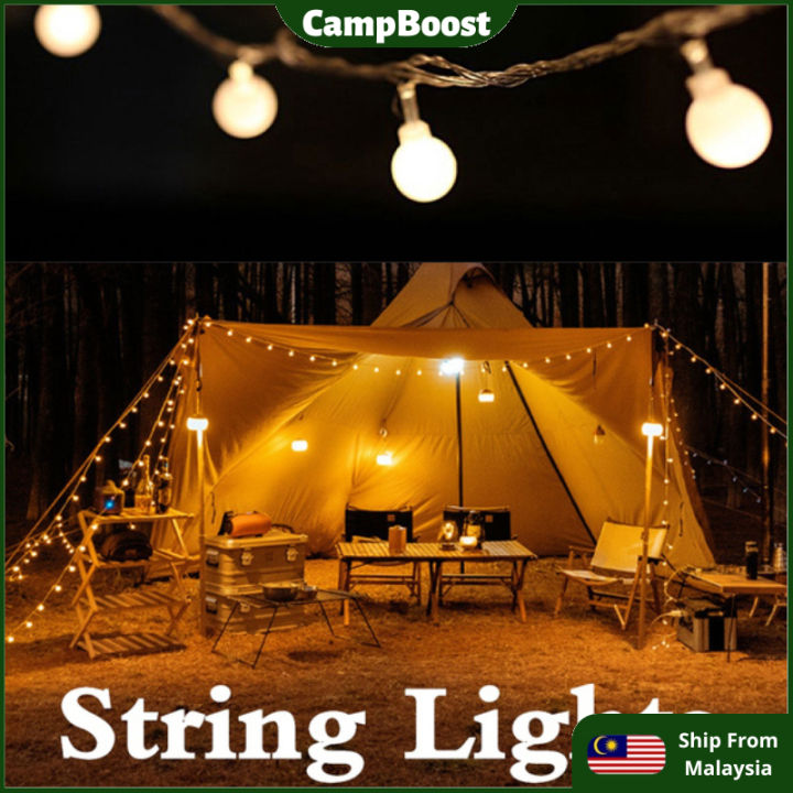 CampBoost Camping Outdoor LED Light String Ball Fairy Light Strip Lampu ...