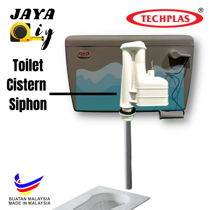 TECHPLAS Toilet Cistern Siphon Plastic Flush Pump Square (FAO 1015 ...