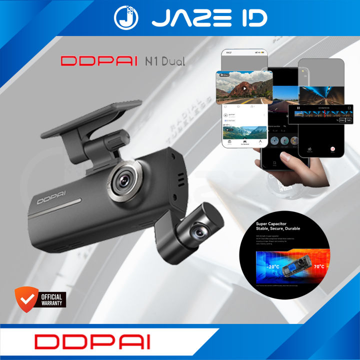 DDPAI N1 Dual Dash Cam 2K Car DVR Mobil Wifi Kamera Camera Rekam ...